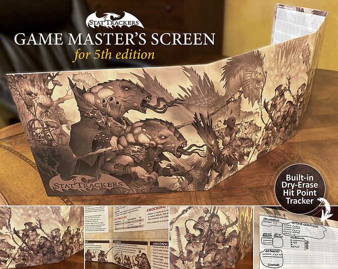 Stat Tracker: DM Screen – Crazy Squirrel Games & Toys